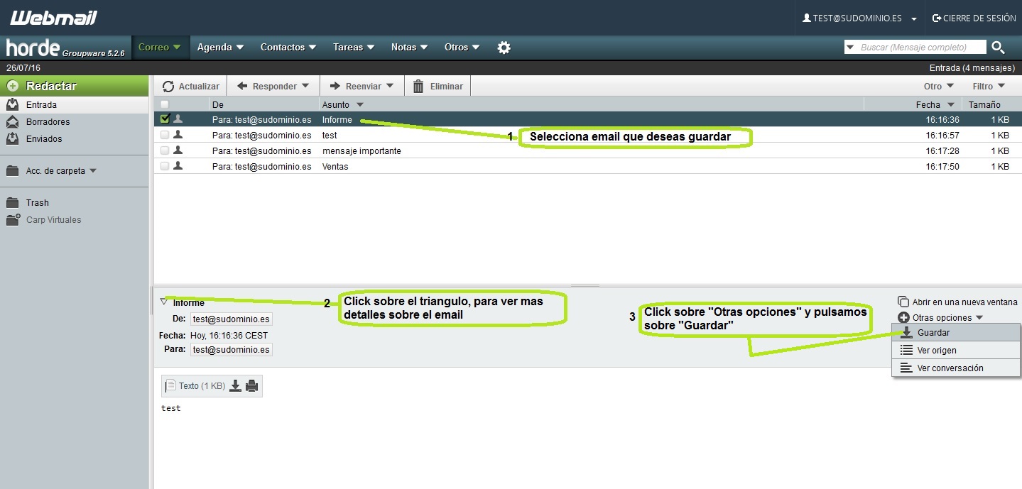 Restaurar o hacer backups en Horde de cPanel – Linkit Bolivia